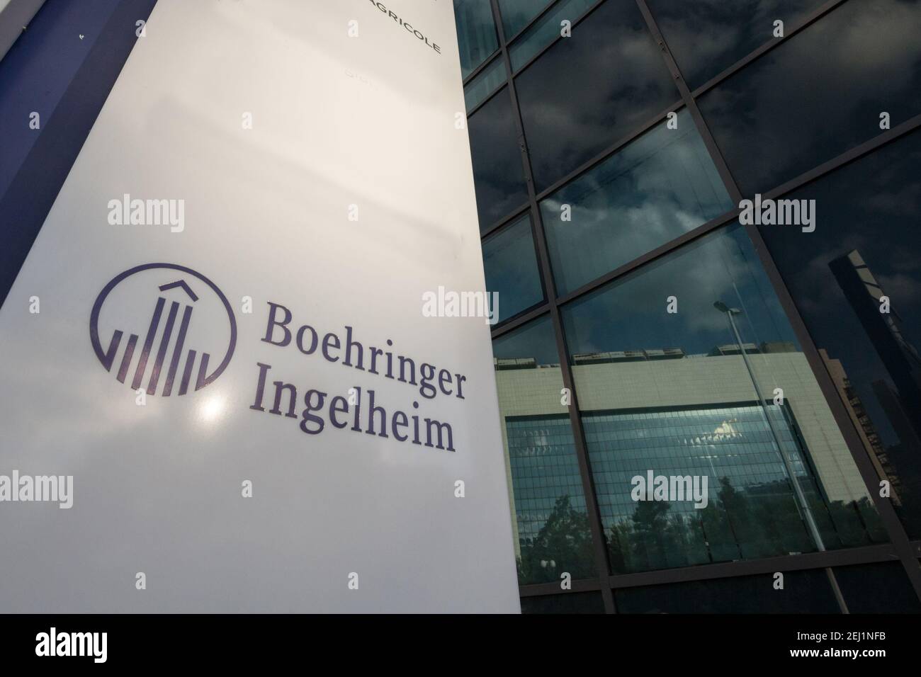 BELGRADE, SERBIA - MAY 31, 2020: Boehringer Ingelheim logo on their ...