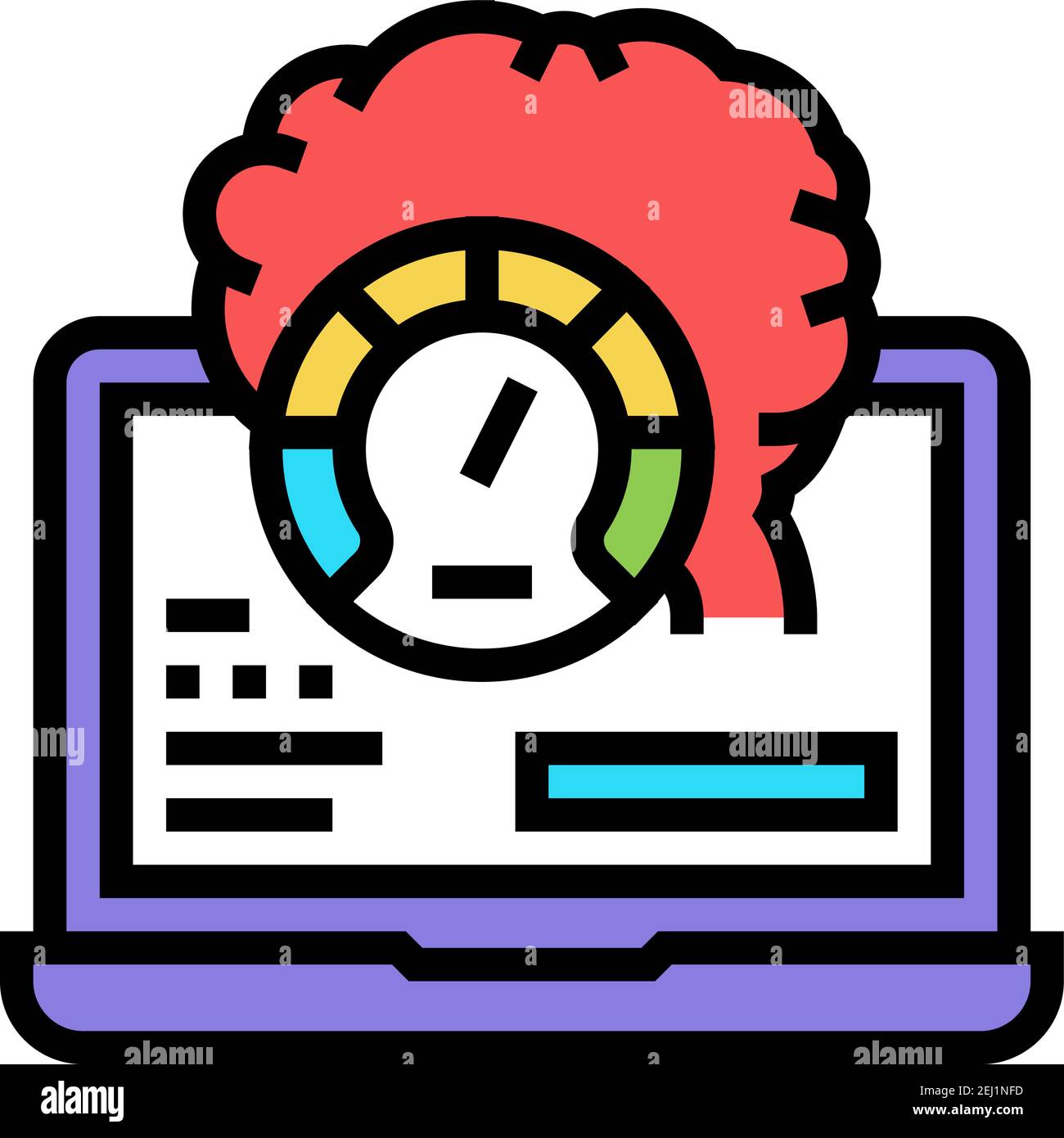 laptop optimize color icon vector illustration Stock Vector Image & Art ...