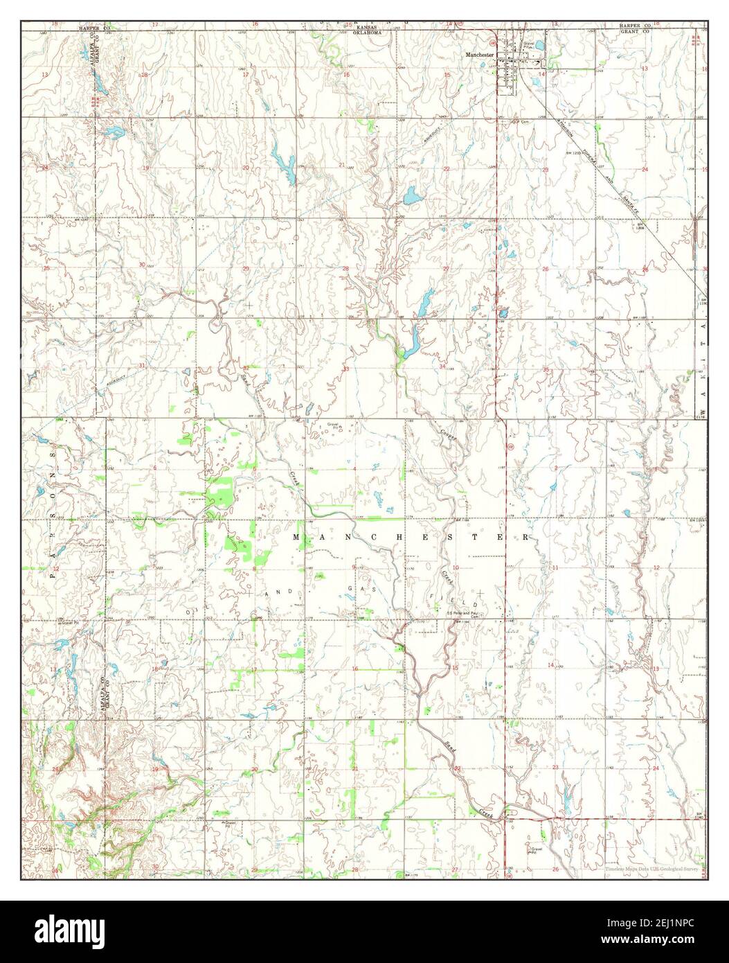 Manchester, Oklahoma, map 1969, 1:24000, United States of America by ...