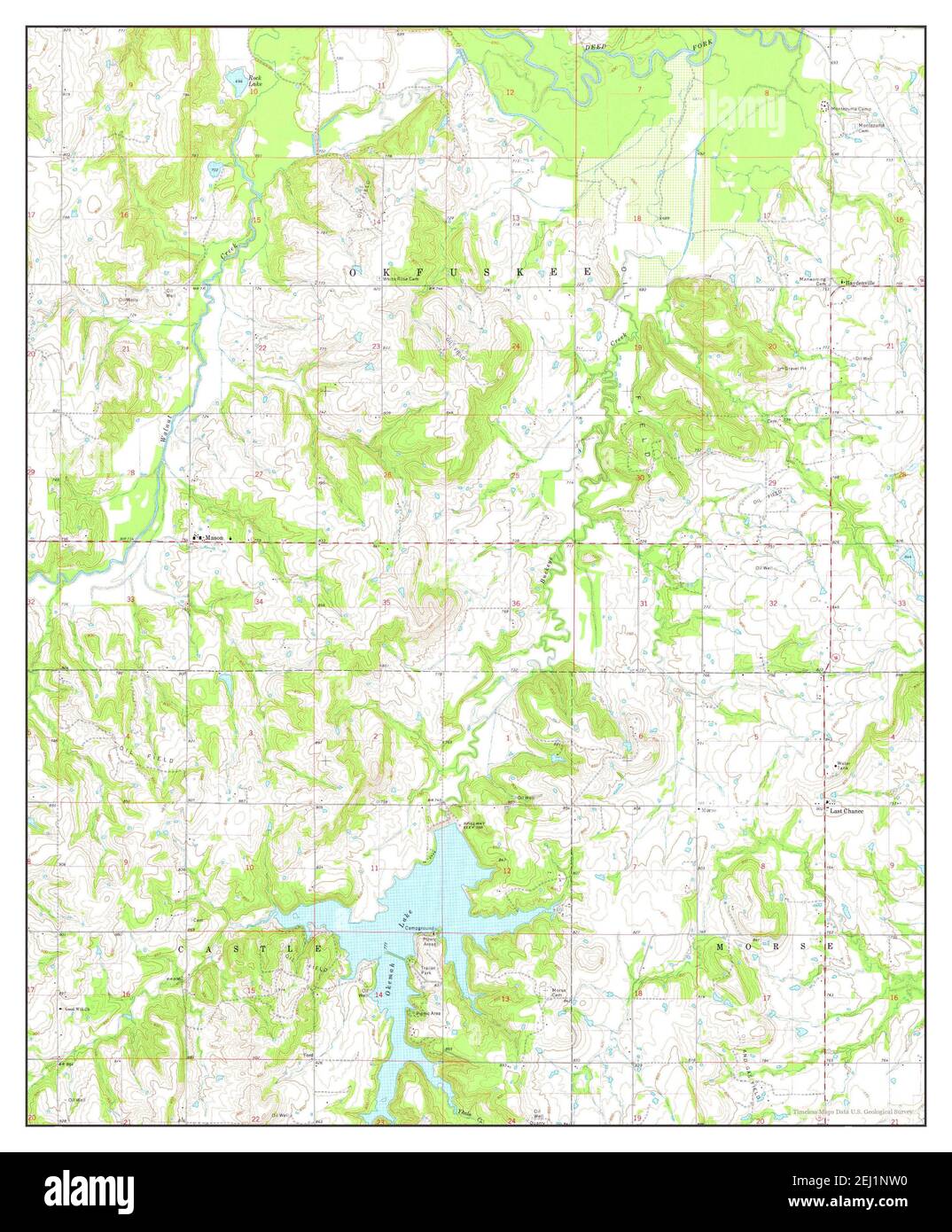 Mason, Oklahoma, map 1973, 1:24000, United States of America by ...