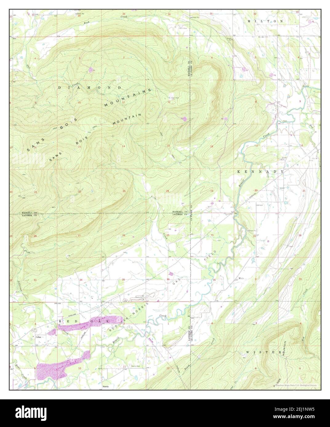 Mc Curtain SW, Oklahoma, map 1968, 1:24000, United States of America by ...