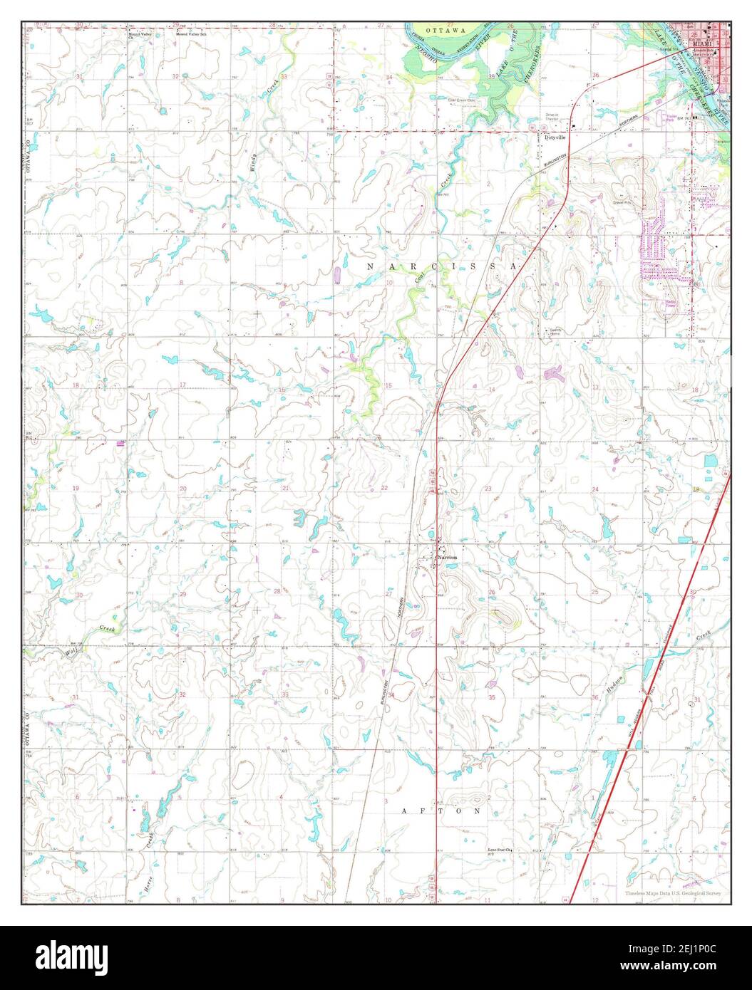 Miami SW, Oklahoma, map 1961, 1:24000, United States of America by ...