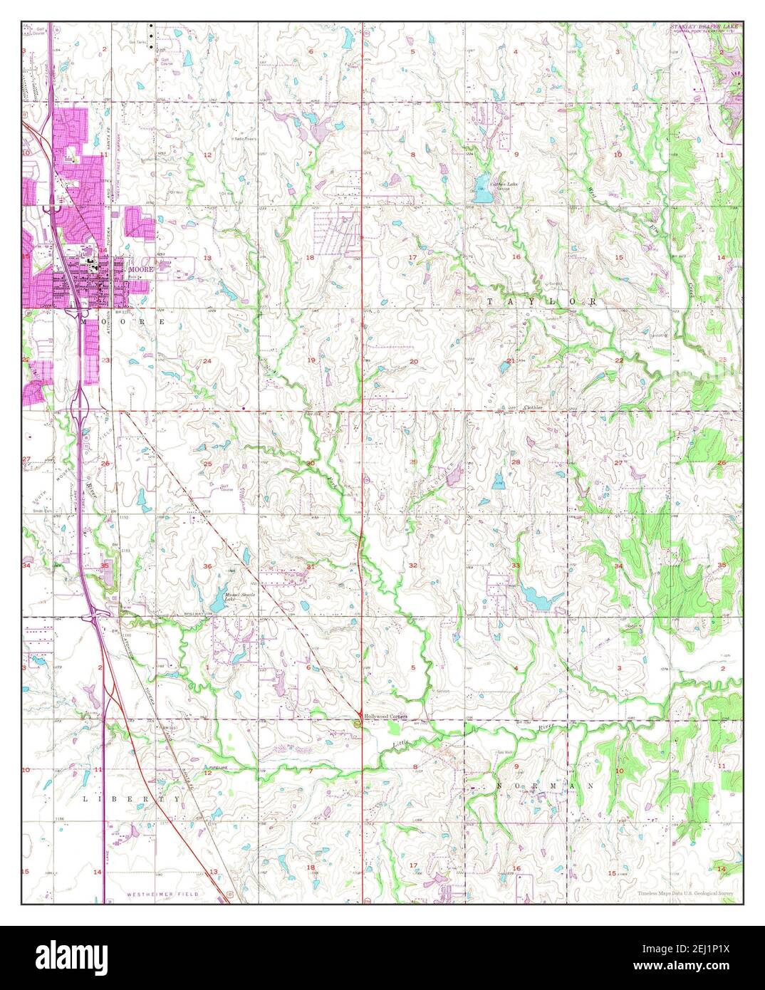 Moore, Oklahoma, map 1956, 1:24000, United States of America by ...