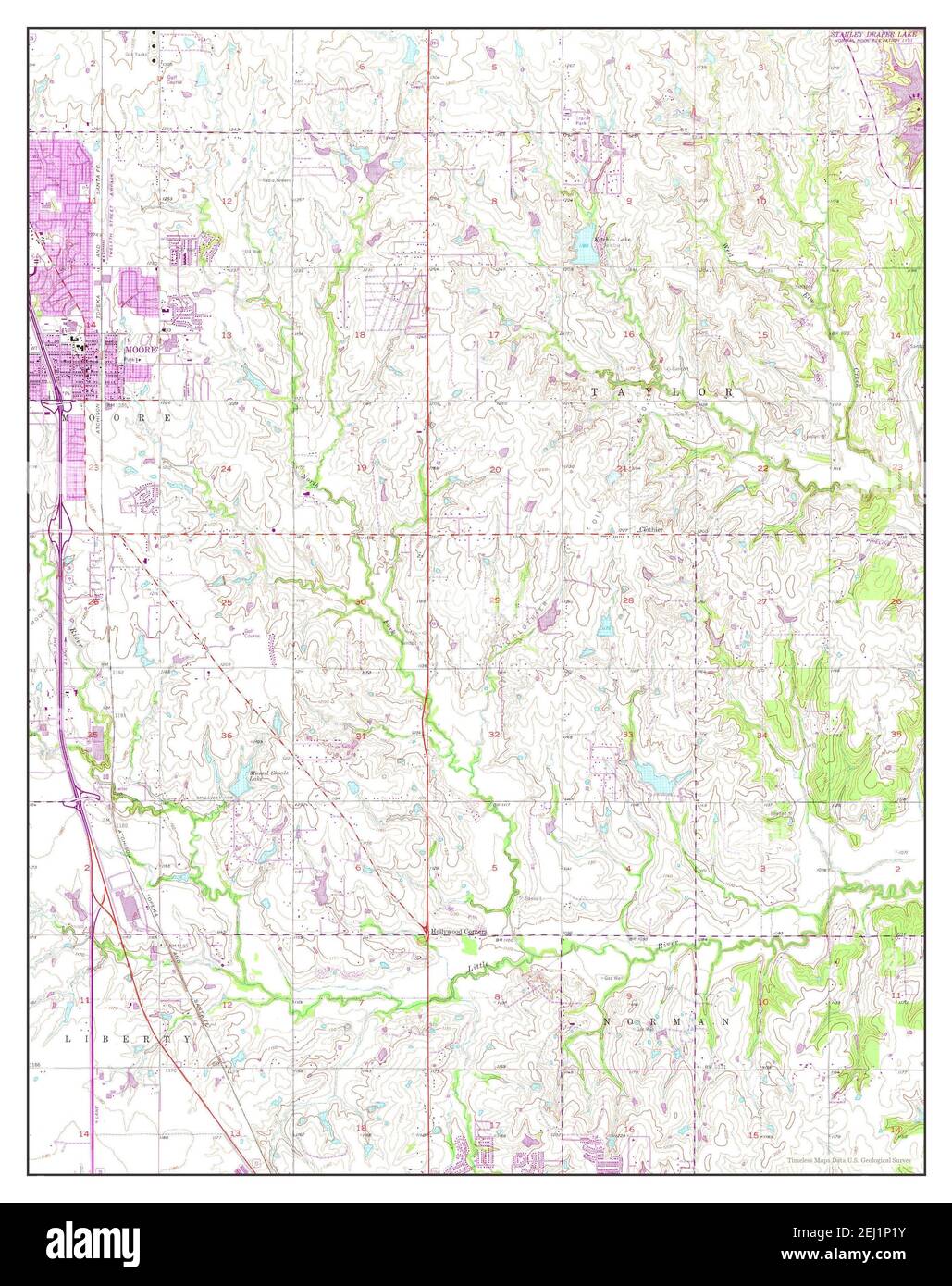 Moore, Oklahoma, map 1956, 1:24000, United States of America by ...
