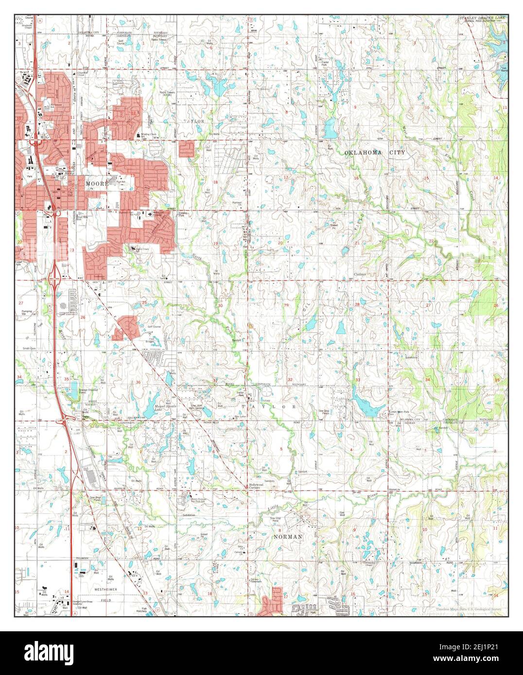 Moore, Oklahoma, map 1986, 1:24000, United States of America by ...