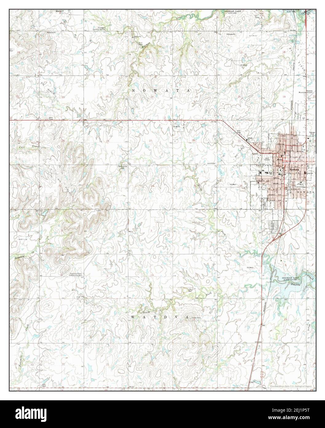 Map of nowata oklahoma hi-res stock photography and images - Alamy