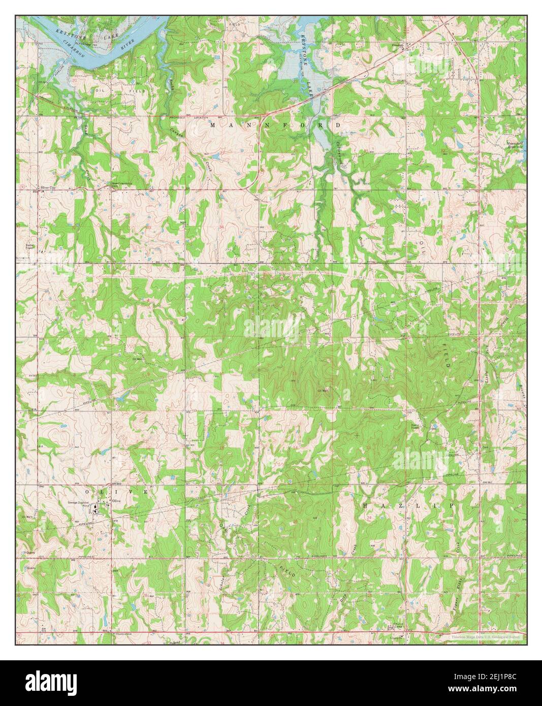 Olive, Oklahoma, map 1970, 1:24000, United States of America by ...
