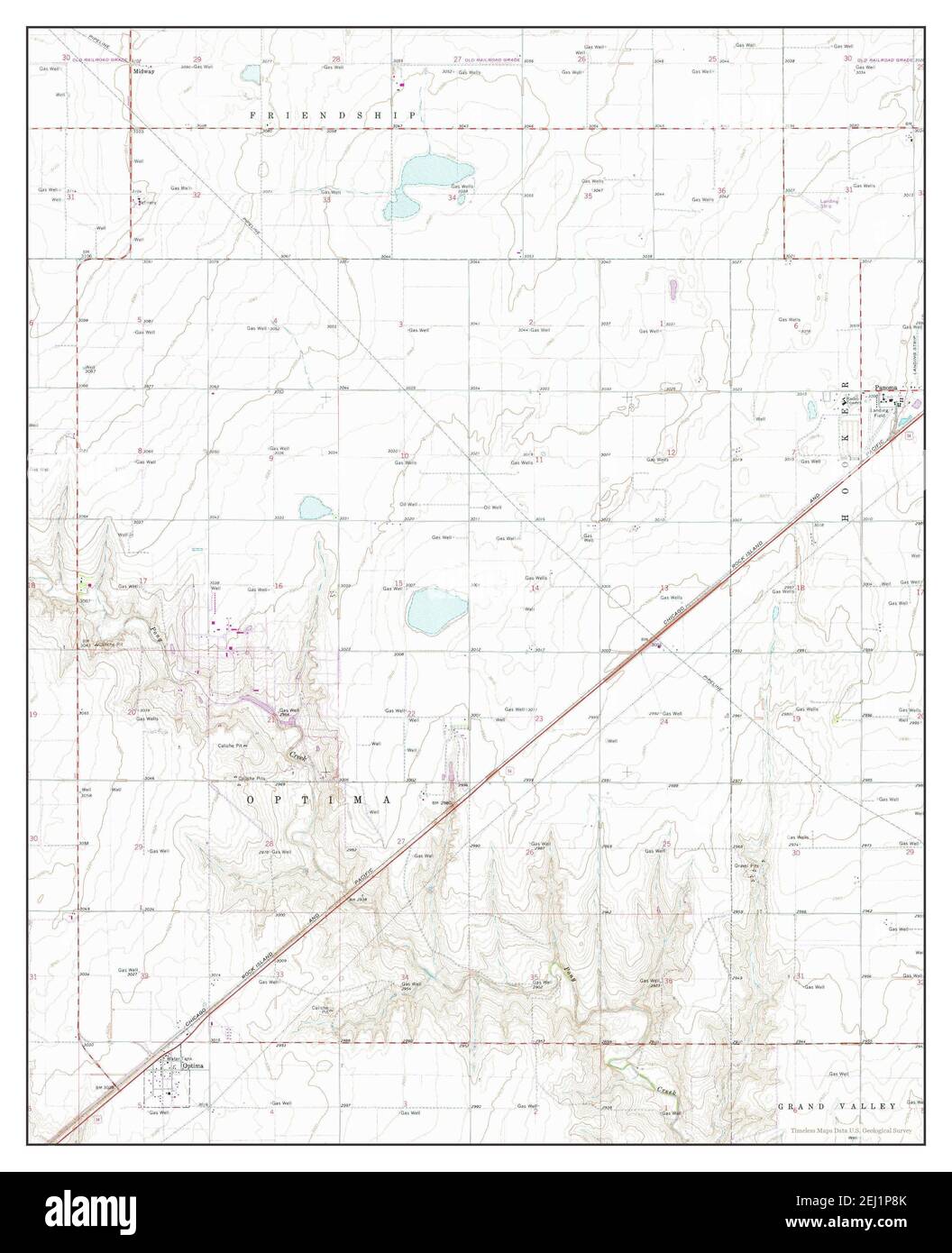 Optima, Oklahoma, map 1967, 1:24000, United States of America by ...