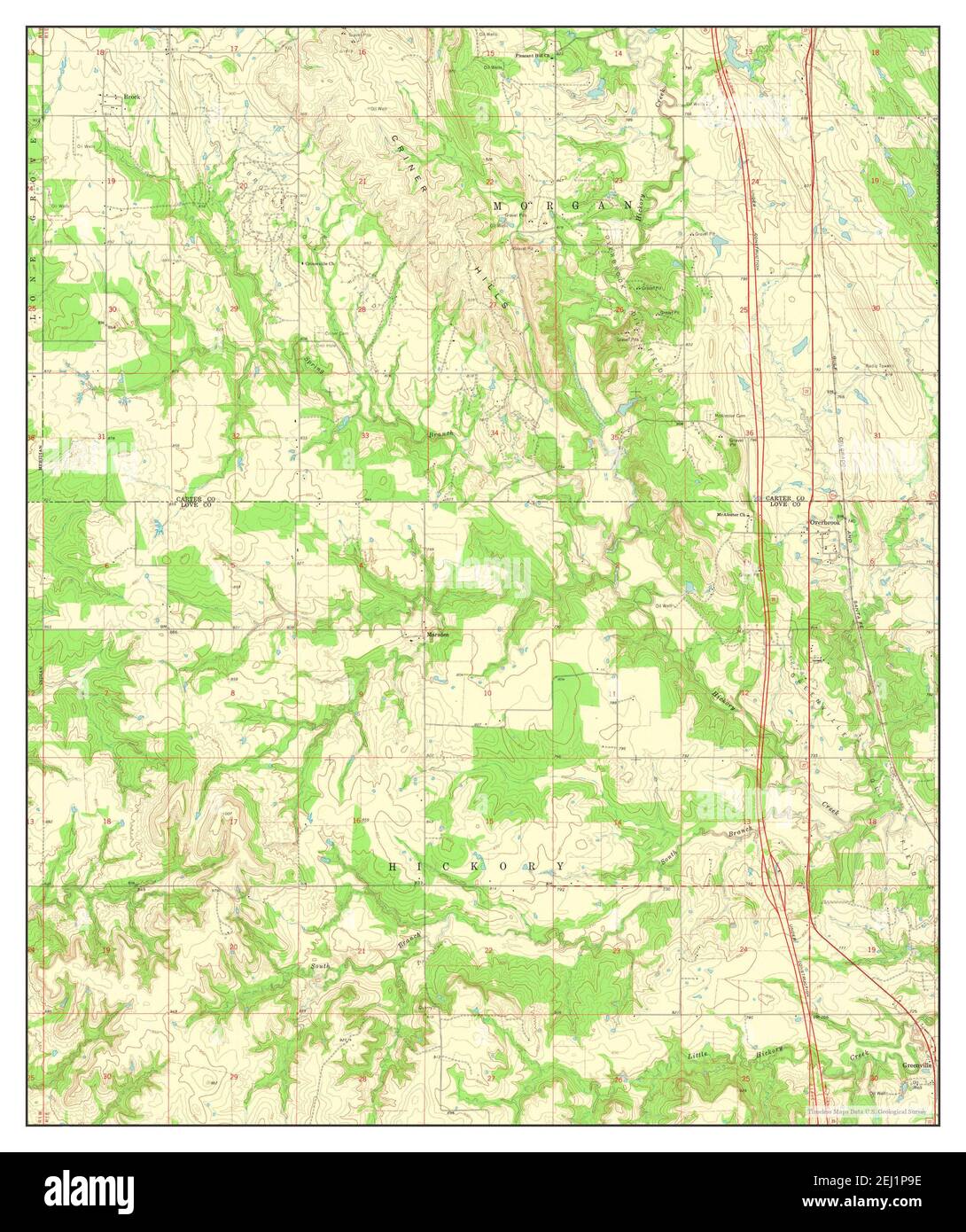 Overbrook, Oklahoma, map 1964, 1:24000, United States of America by ...