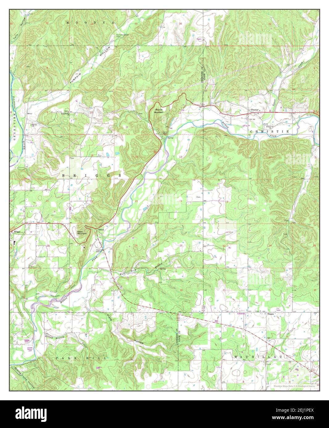Proctor, Oklahoma, map 1972, 1:24000, United States of America by ...