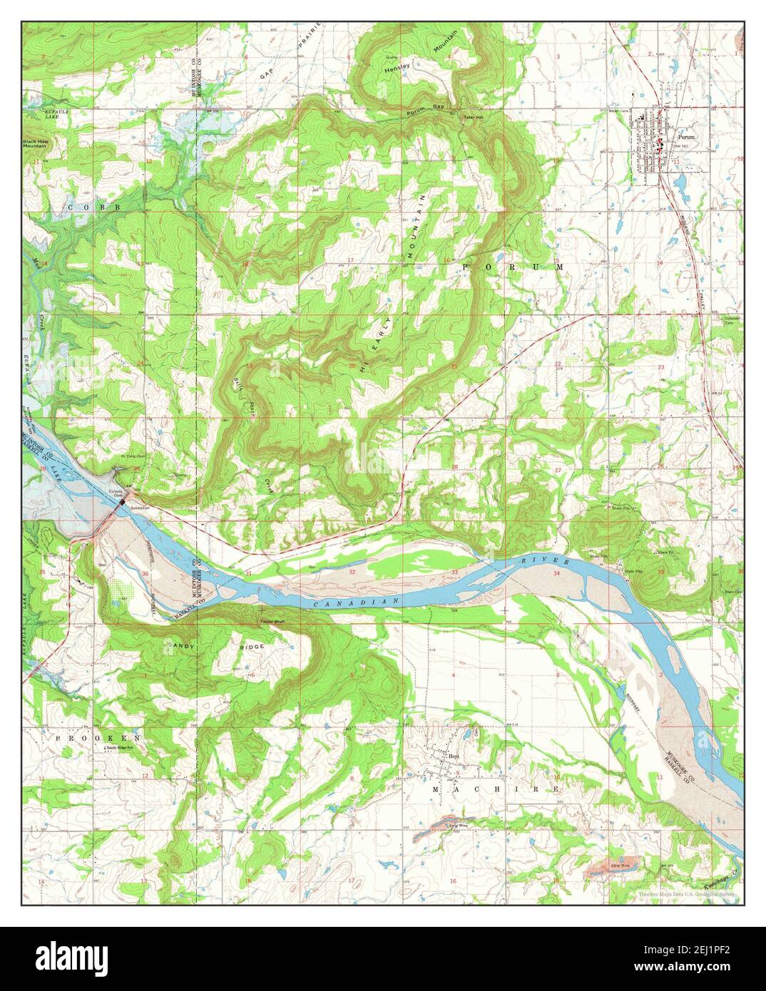 Porum, Oklahoma, map 1963, 1:24000, United States of America by ...