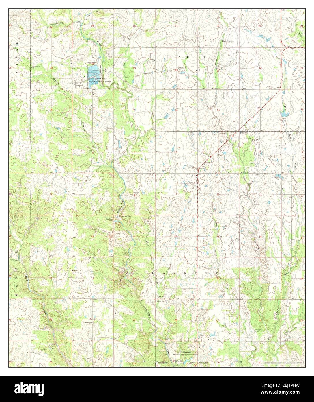 Reagan county map hi-res stock photography and images - Alamy