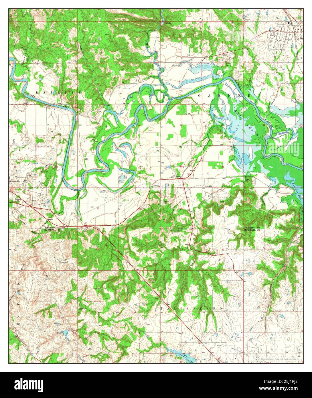 Ravia, Oklahoma, map 1963, 1:24000, United States of America by ...
