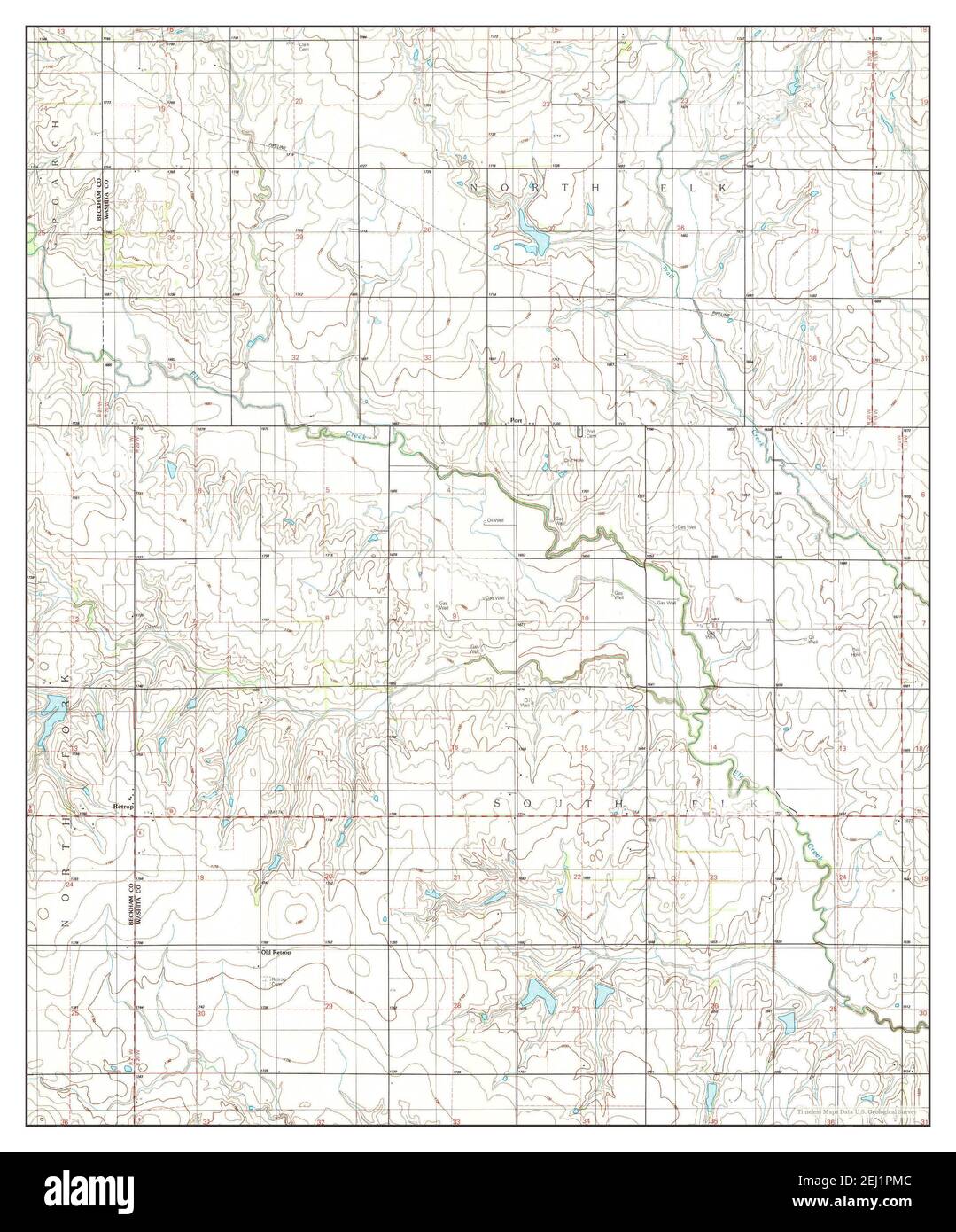 Retrop, Oklahoma, map 1989, 1:24000, United States of America by ...