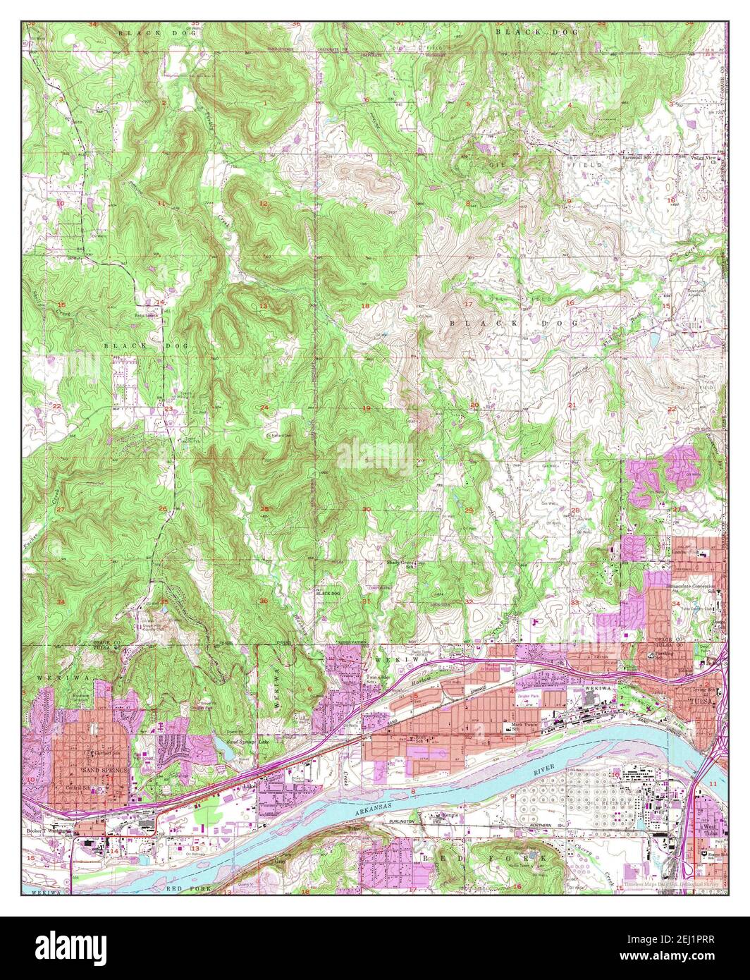 Map of sand springs hi-res stock photography and images - Alamy