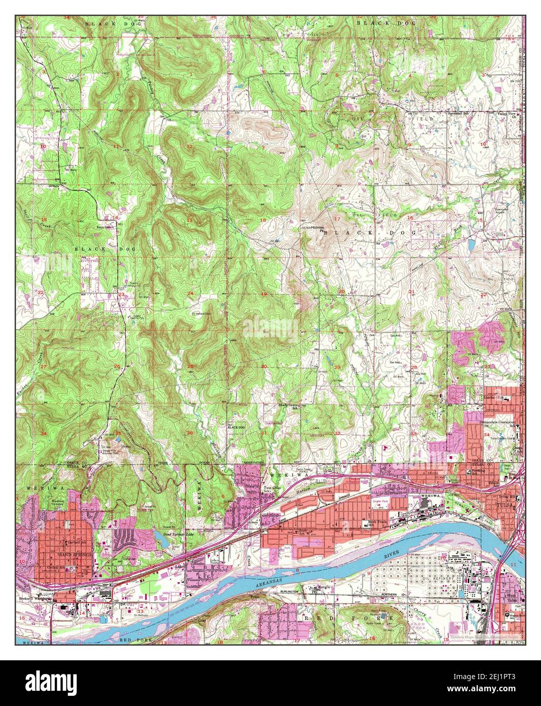 Map of sand springs hi-res stock photography and images - Alamy