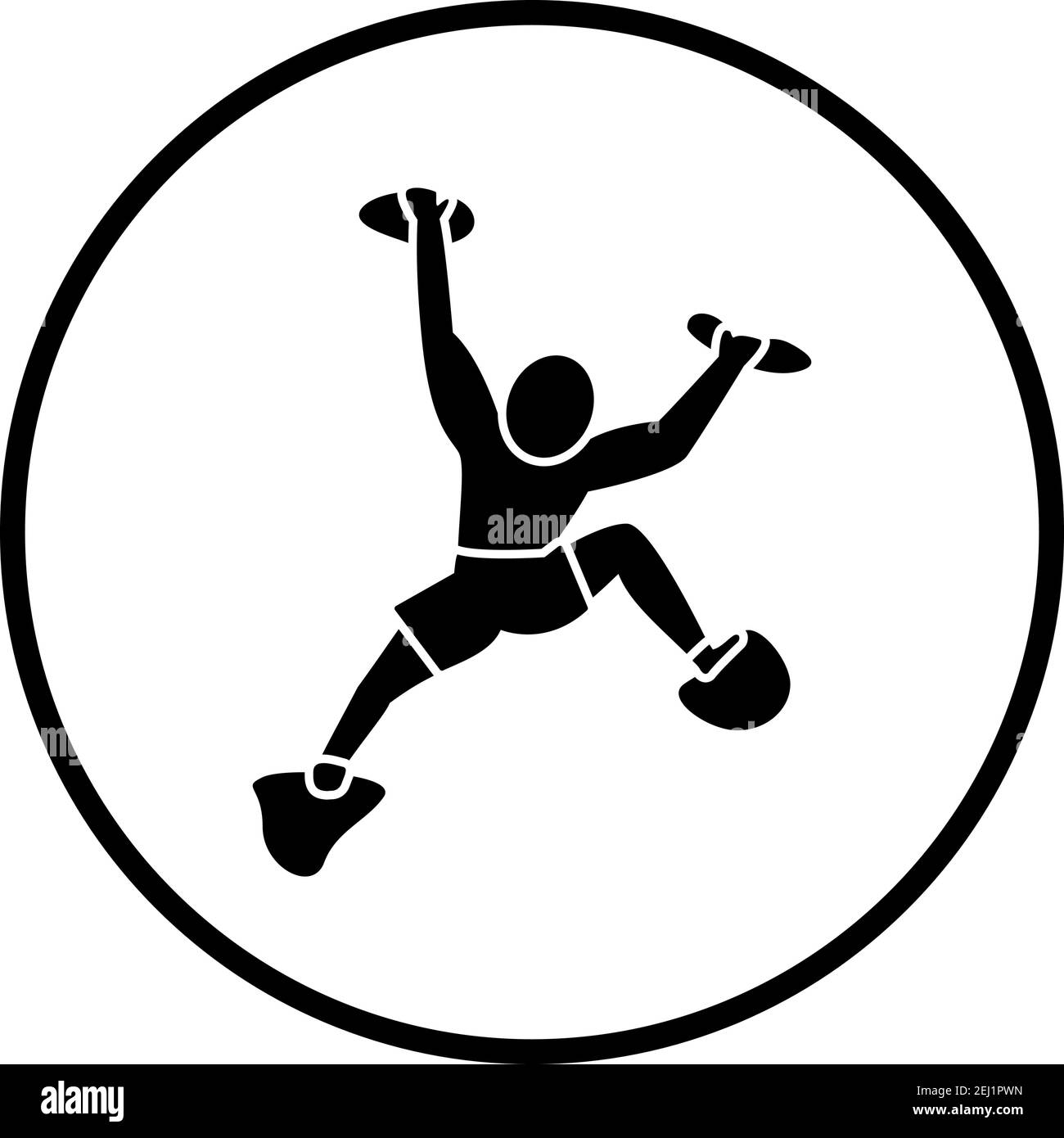 Alpinist Icon. Thin Circle Stencil Design. Vector Illustration Stock ... Alpinist Icon. Thin Circle Stencil Design. Vector Illustration Stock ...
