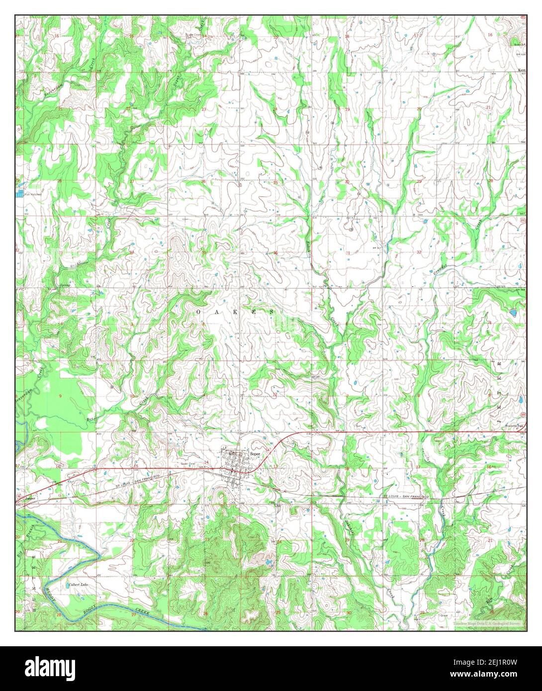 Soper, Oklahoma, map 1968, 1:24000, United States of America by ...