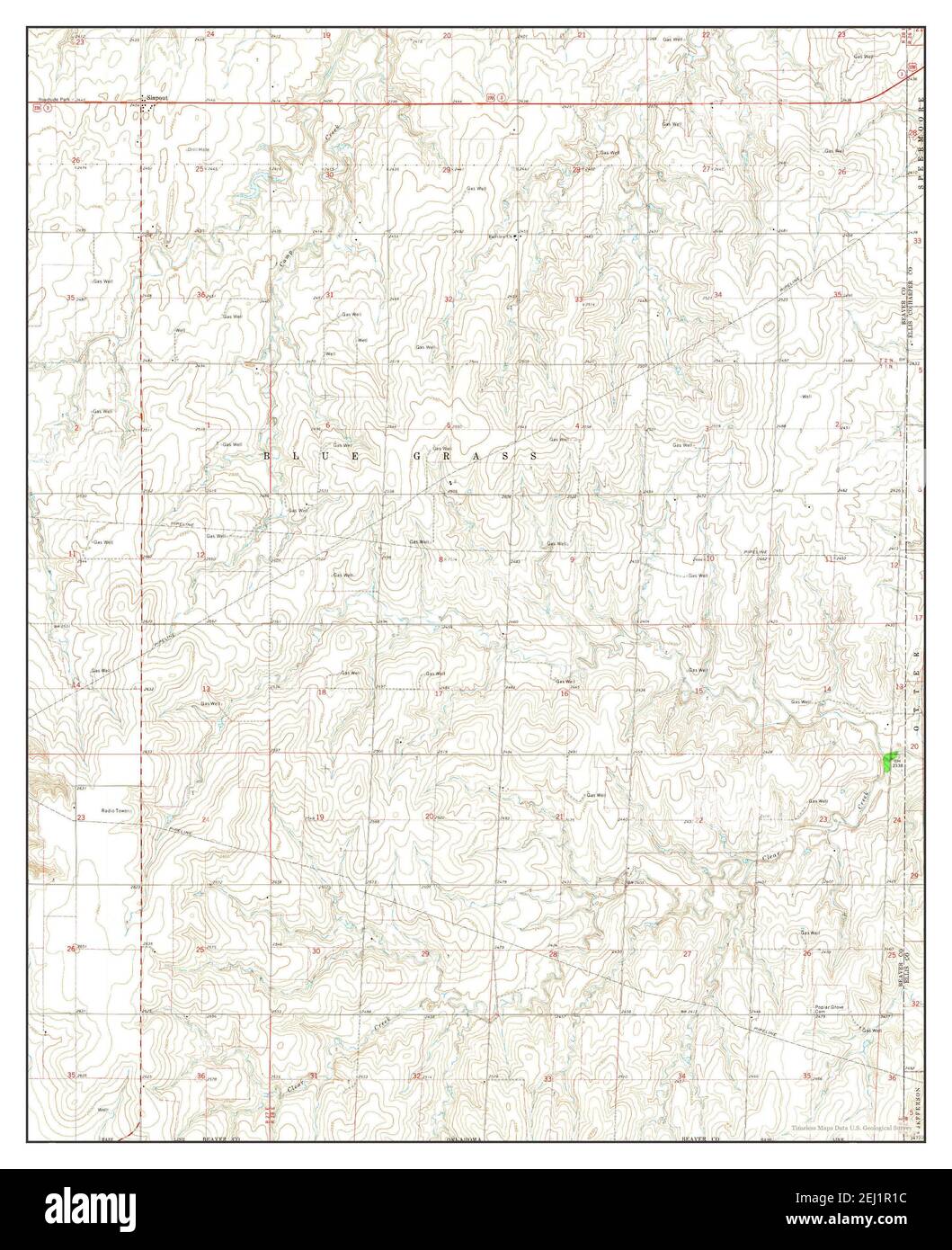 Slapout, Oklahoma, map 1971, 1:24000, United States of America by ...