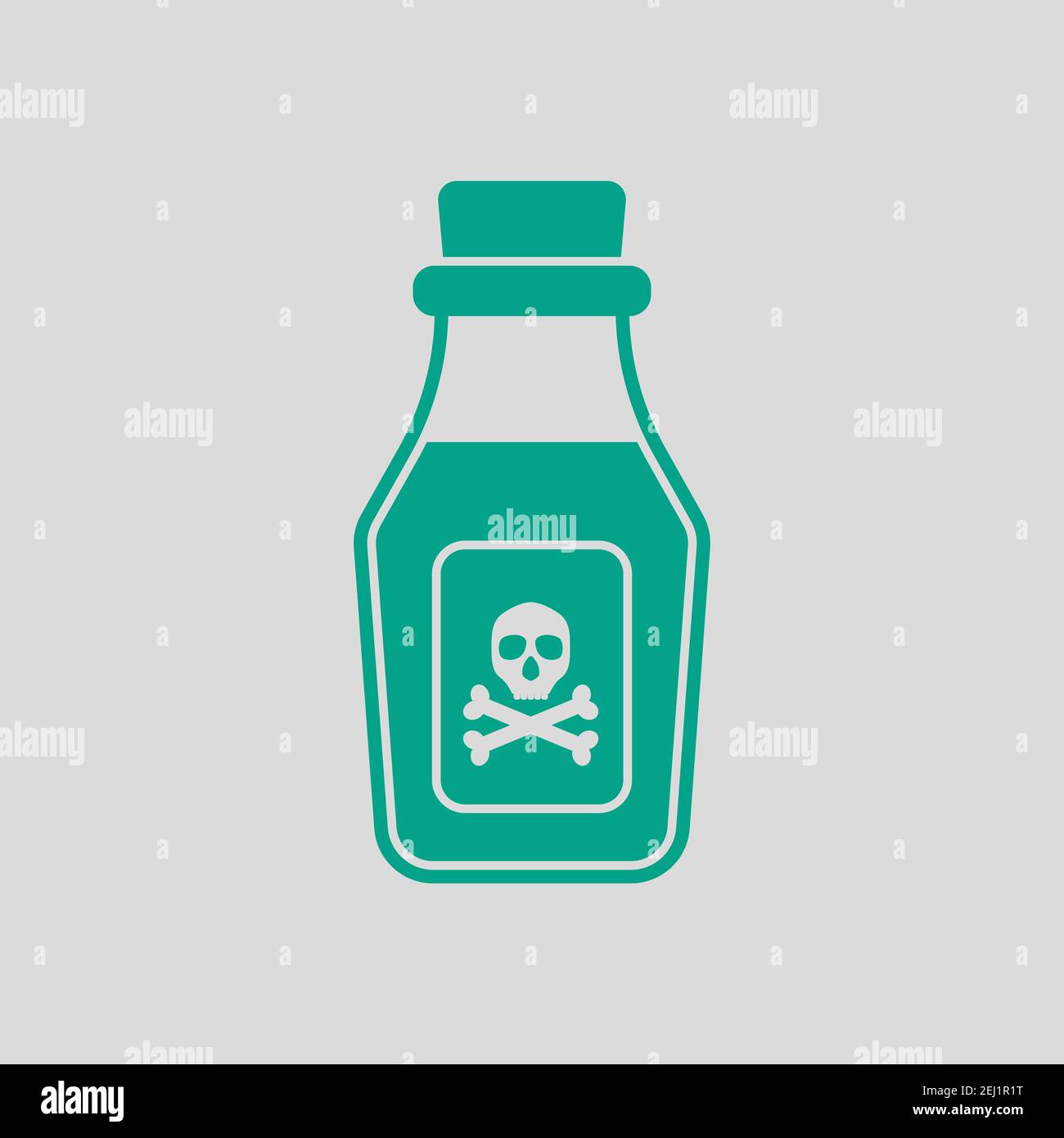 Poison Bottle Icon. Green on Gray Background. Vector Illustration Stock ...