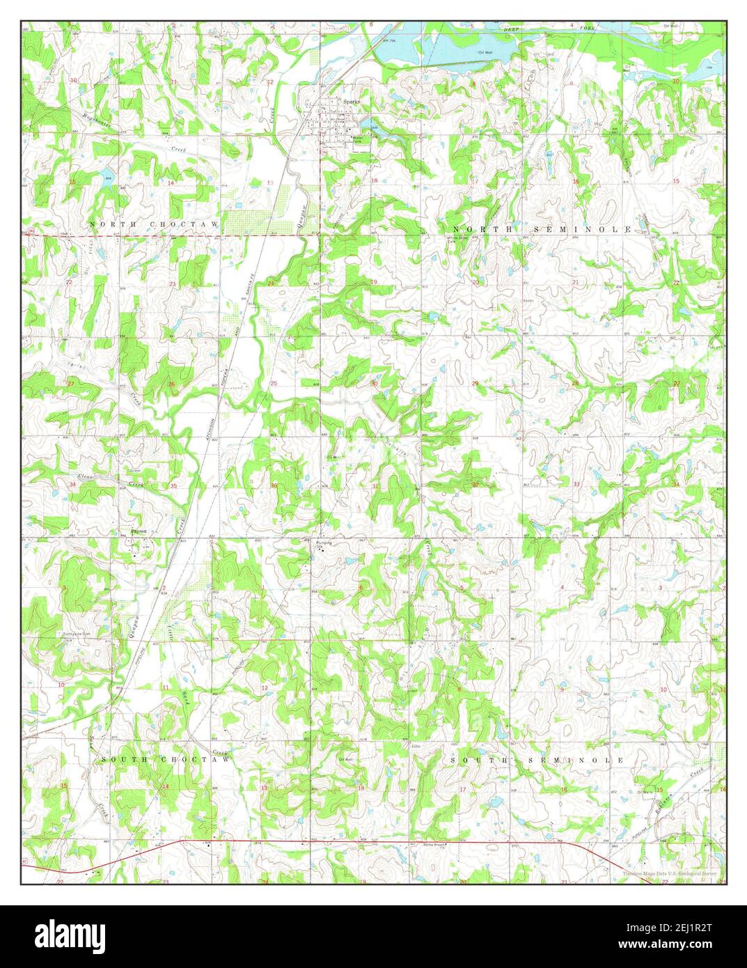 Sparks, Oklahoma, map 1974, 1:24000, United States of America by ...