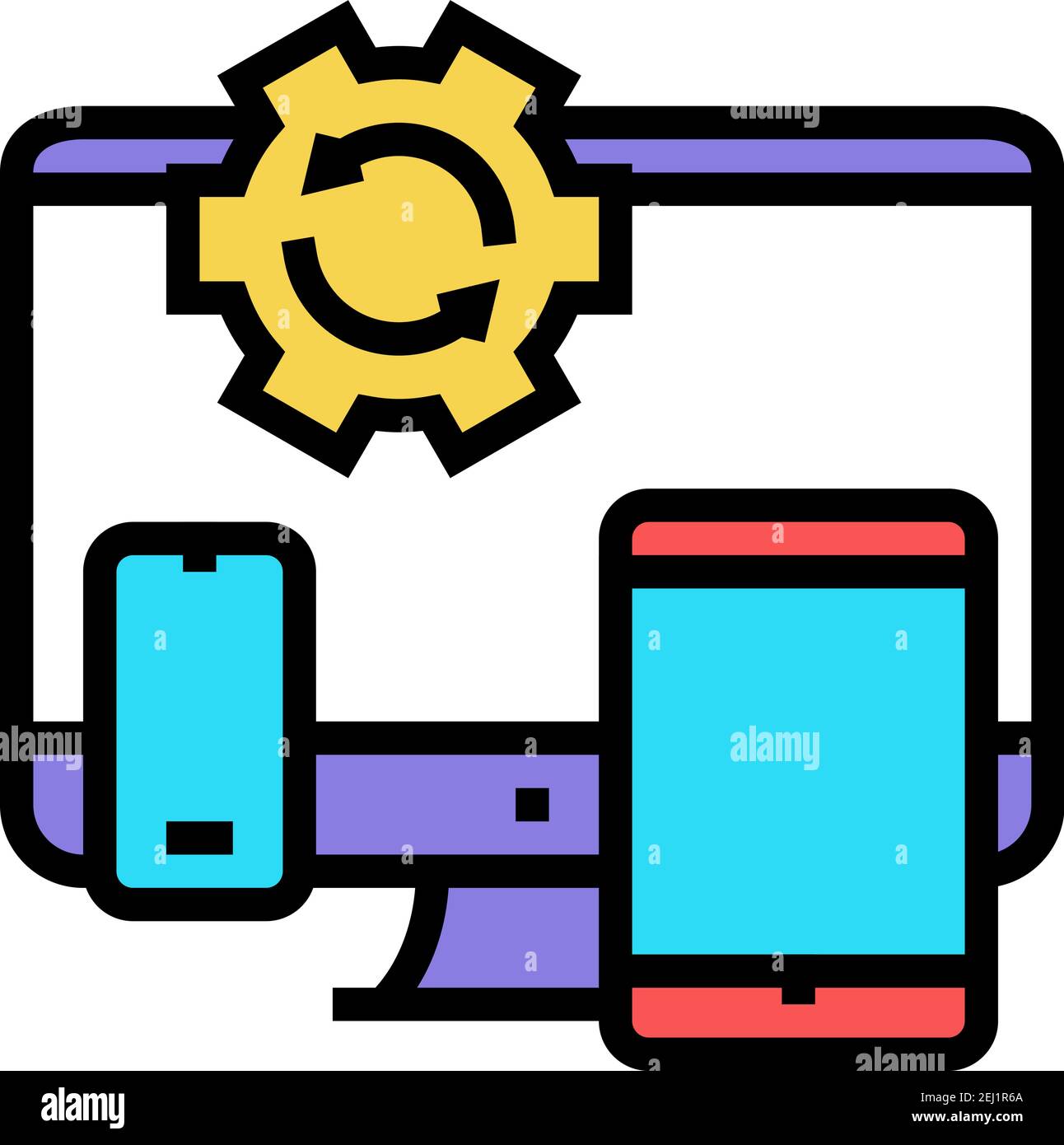 technics optimize color icon vector illustration Stock Vector Image ...