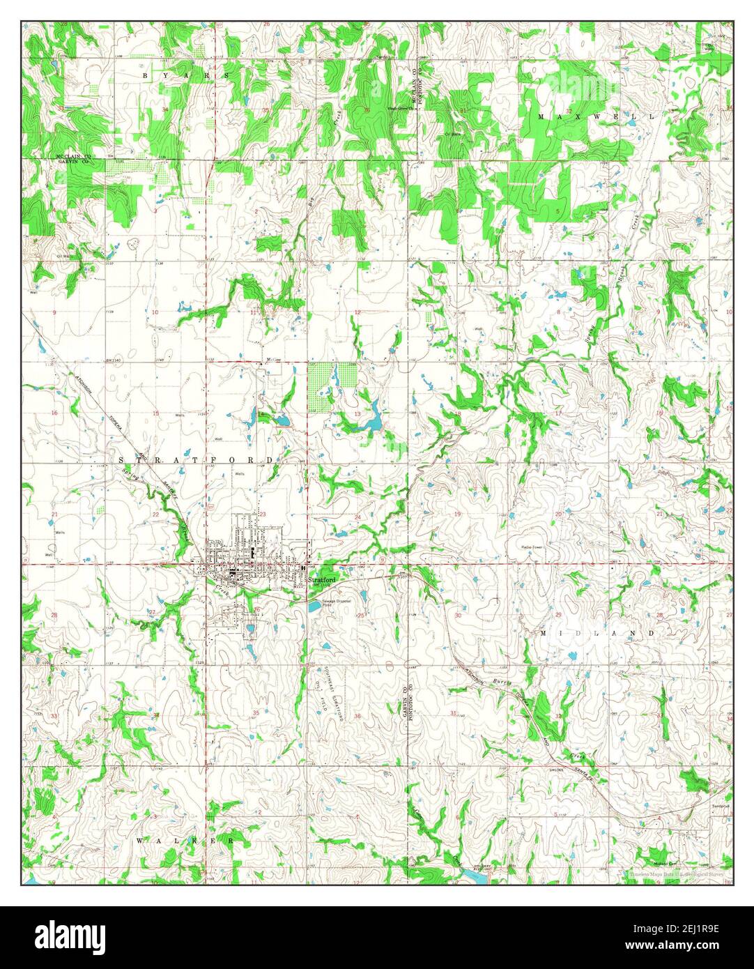 Map of stratford oklahoma hi-res stock photography and images - Alamy