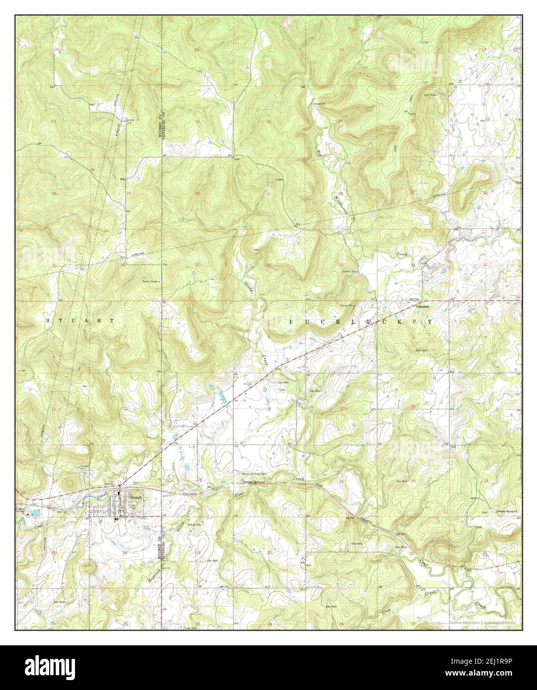 Stuart, Oklahoma, map 1967, 1:24000, United States of America by ...