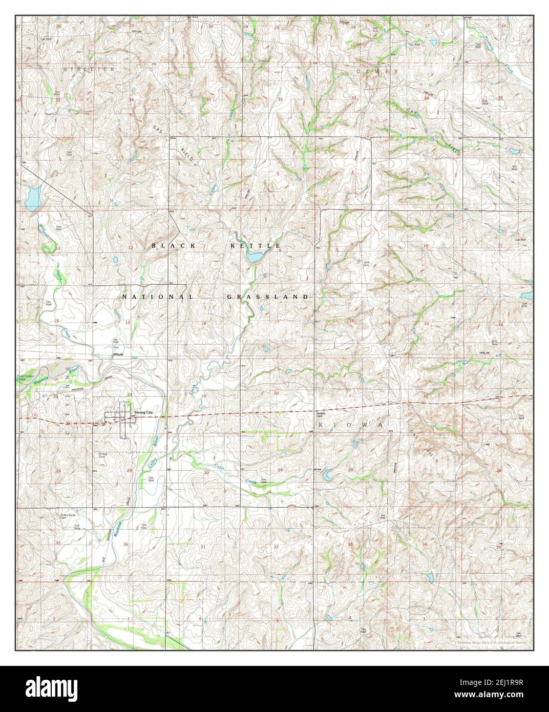 Strong City, Oklahoma, map 1989, 1:24000, United States of America by ...