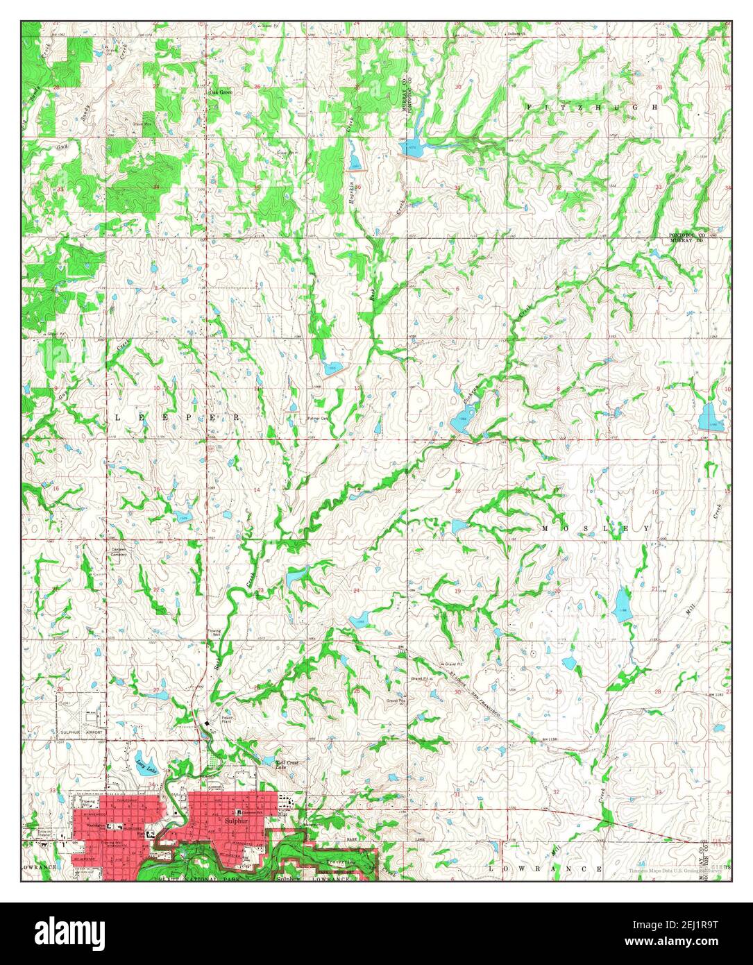 Sulphur oklahoma map hi-res stock photography and images - Alamy