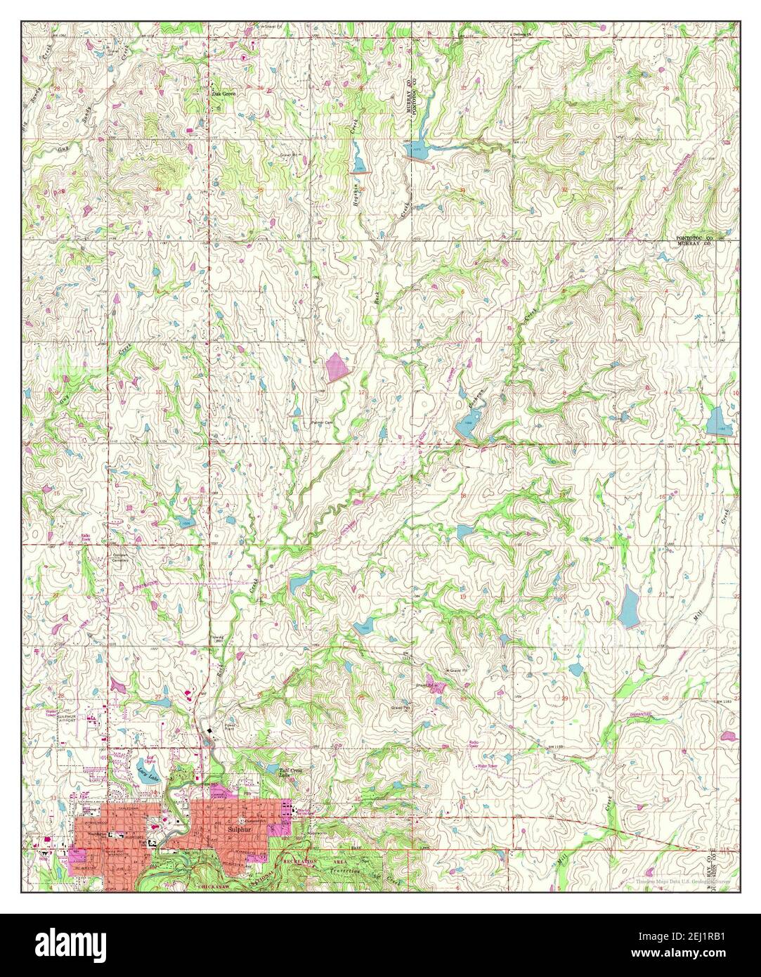 Sulphur oklahoma map hi-res stock photography and images - Alamy