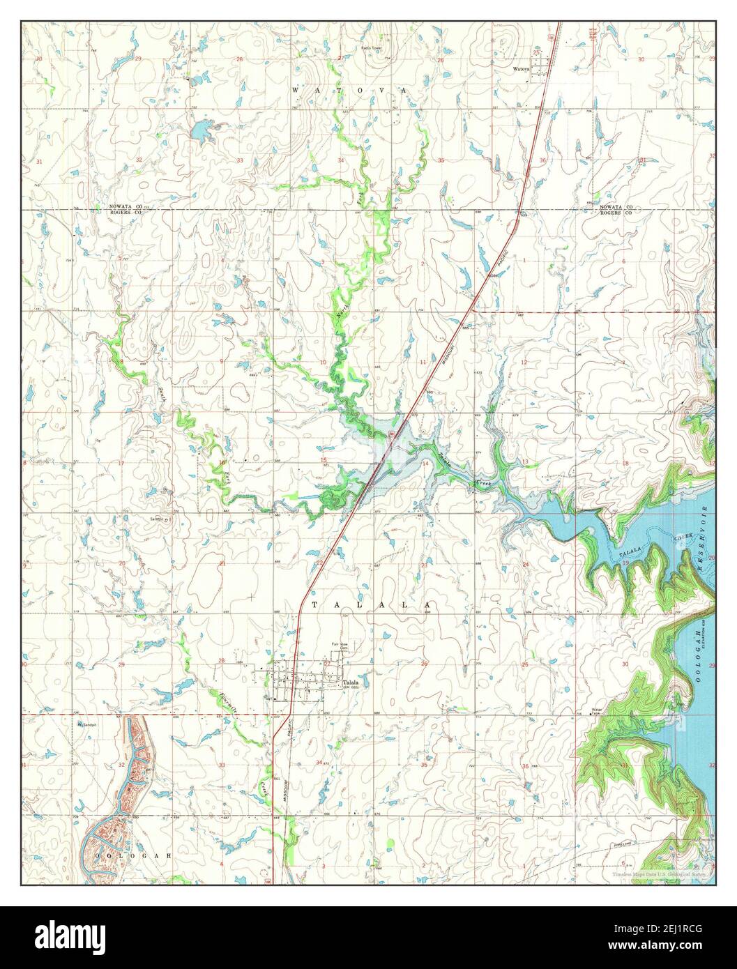 Talala, Oklahoma, map 1970, 1:24000, United States of America by ...