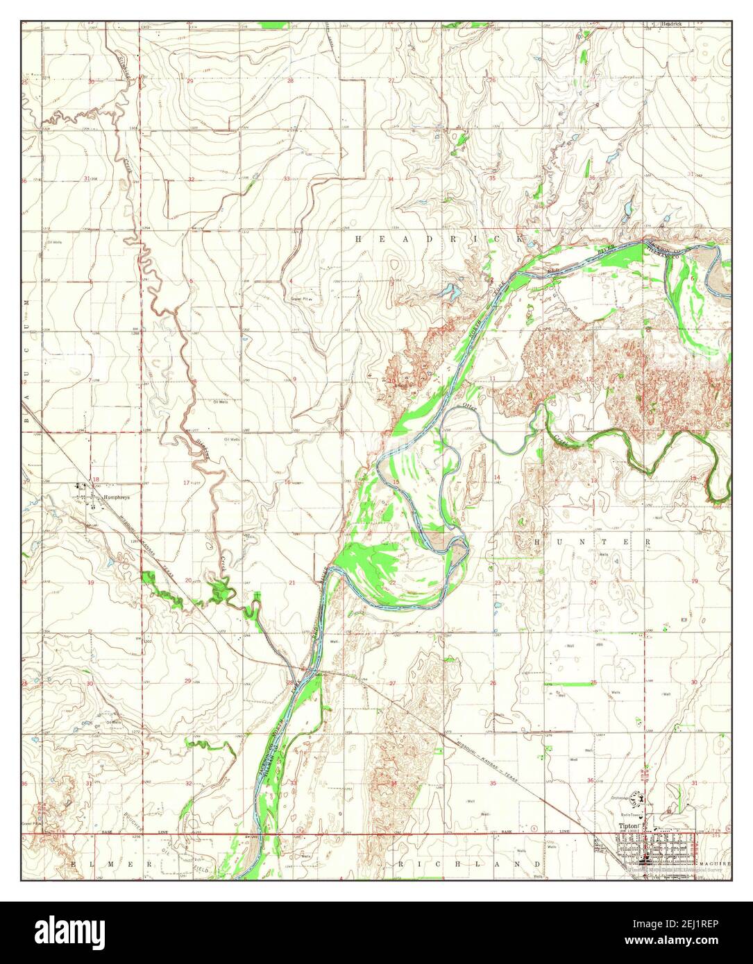 Map of tipton oklahoma hi-res stock photography and images - Alamy
