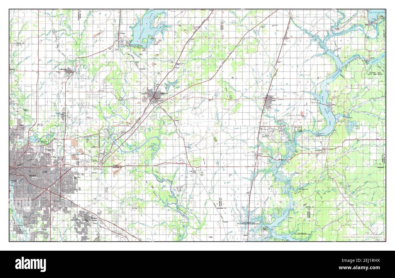 Tulsa, Oklahoma, map 1985, 1:100000, United States of America by ...