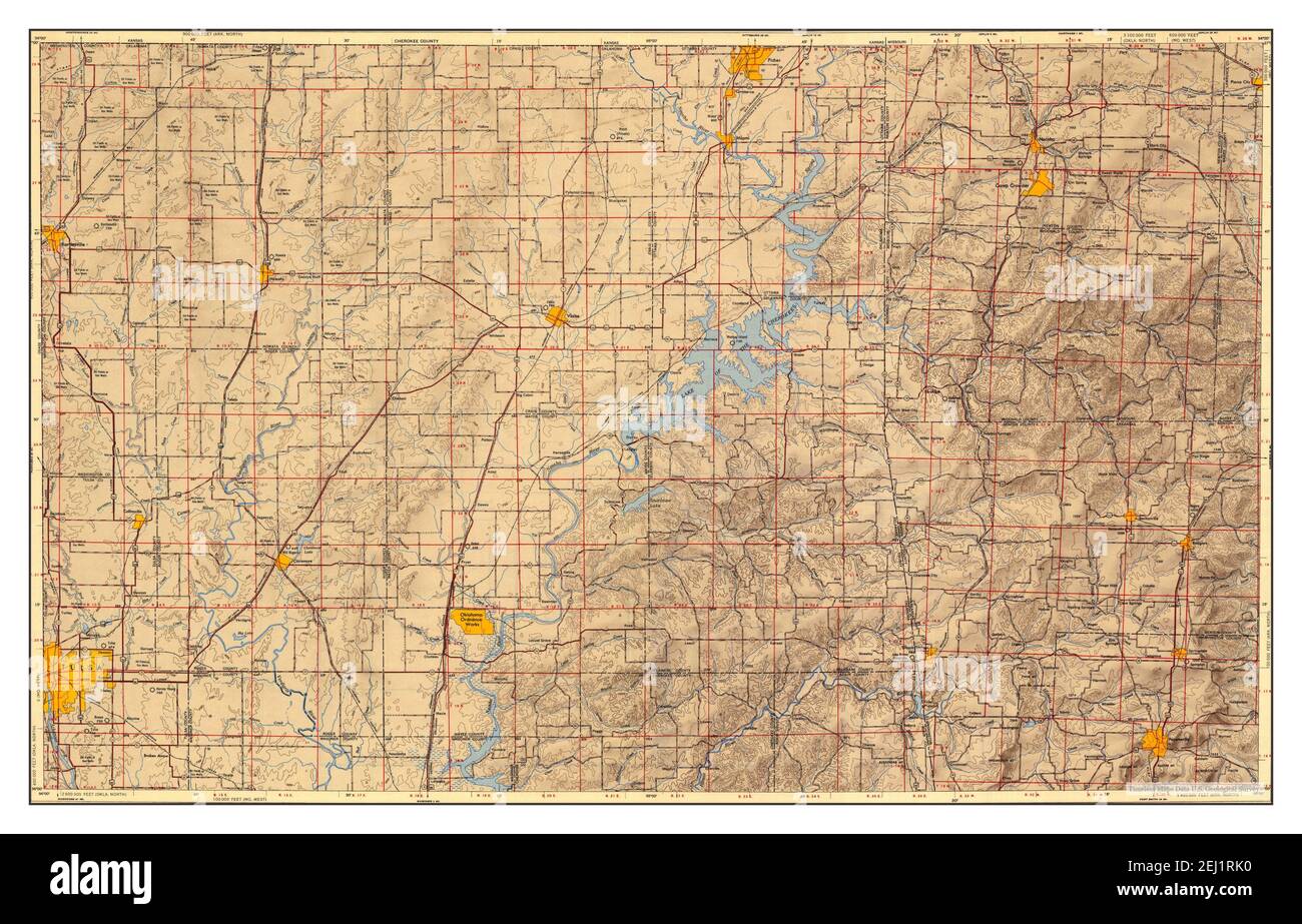 Map of tulsa oklahoma hi-res stock photography and images - Alamy