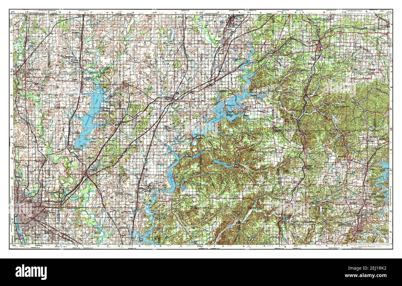 Tulsa, Oklahoma, map 1958, 1:250000, United States of America by ...