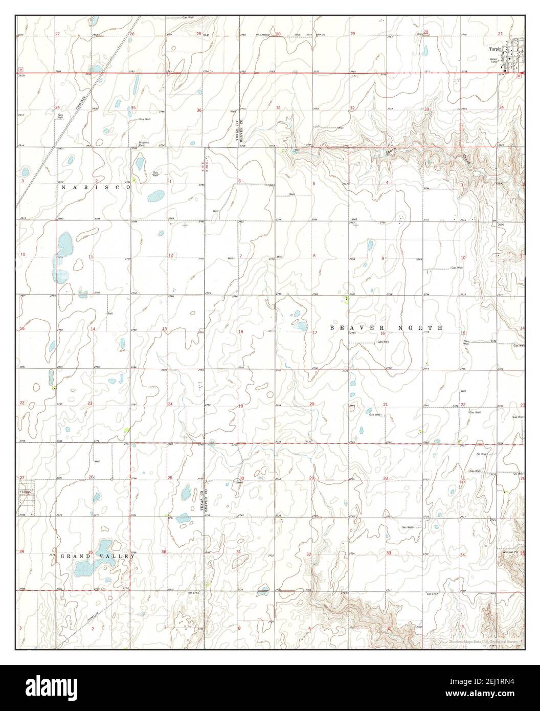Turpin West, Oklahoma, map 1973, 1:24000, United States of America by ...