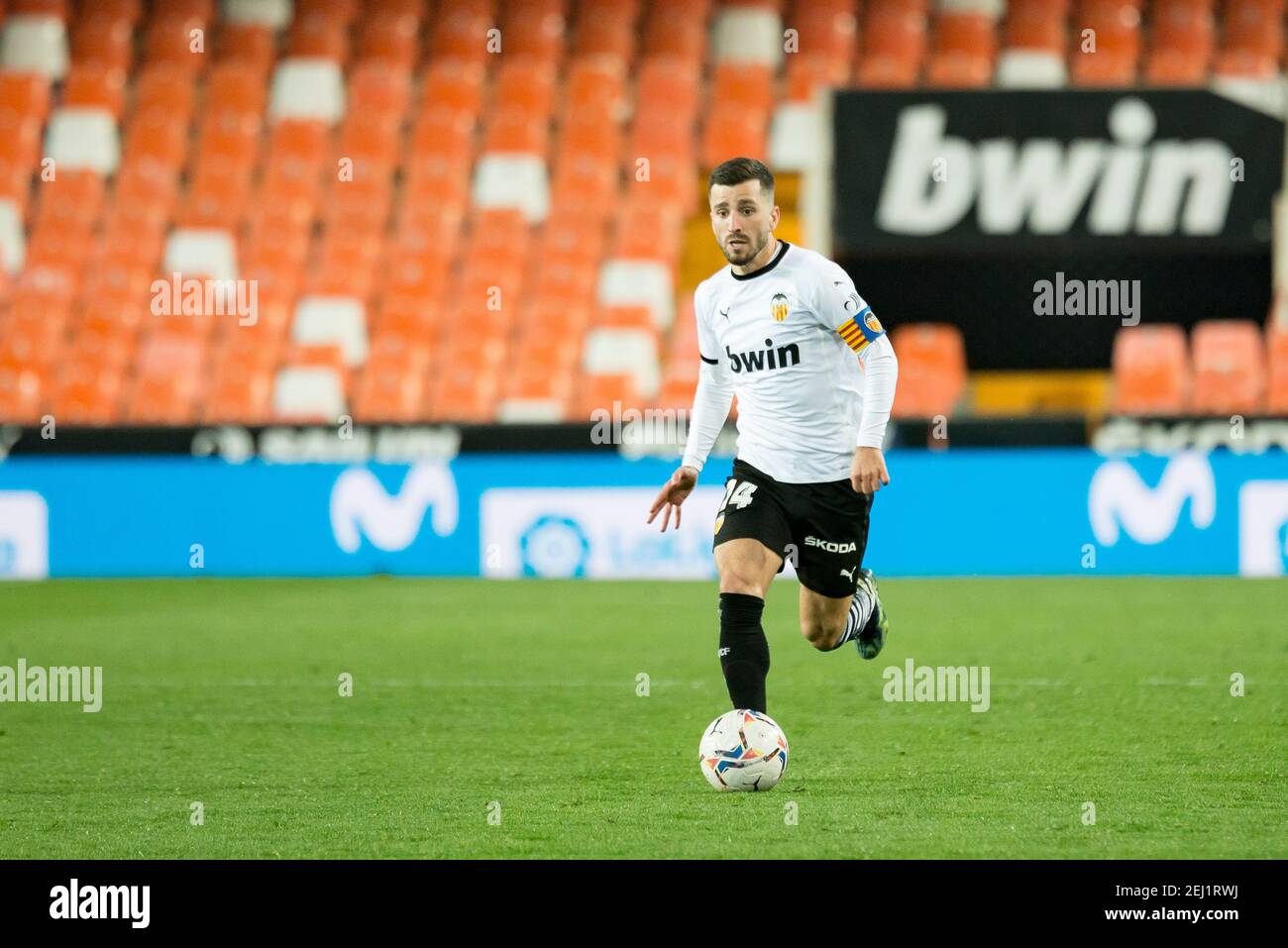 Jose Gaya of Valencia CF seen in action during the Spanish La Liga ...