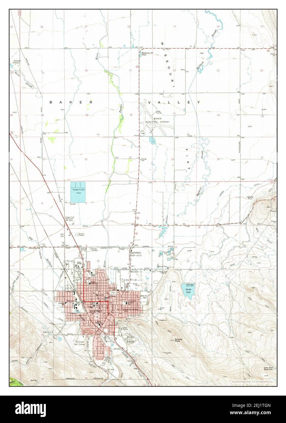Baker, Oregon, map 1967, 1:24000, United States of America by Timeless ...