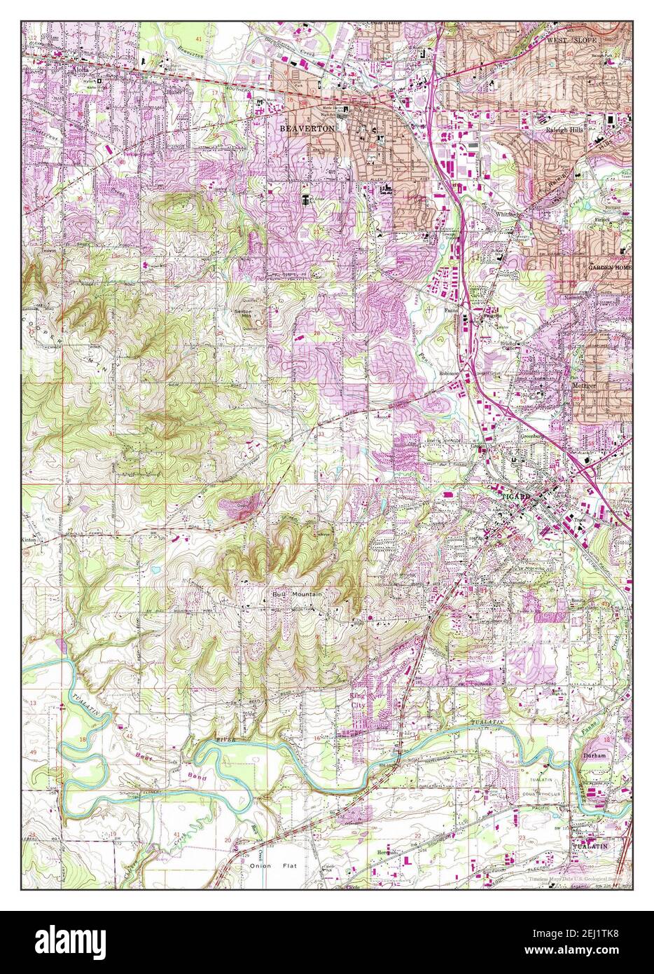 Beaverton, Oregon, map 1961, 1:24000, United States of America by ...