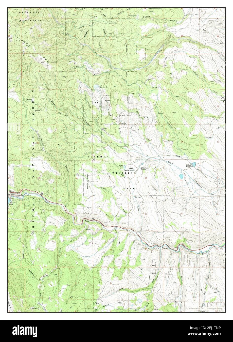 Blue Canyon, Oregon, map 1993, 1:24000, United States of America by ...