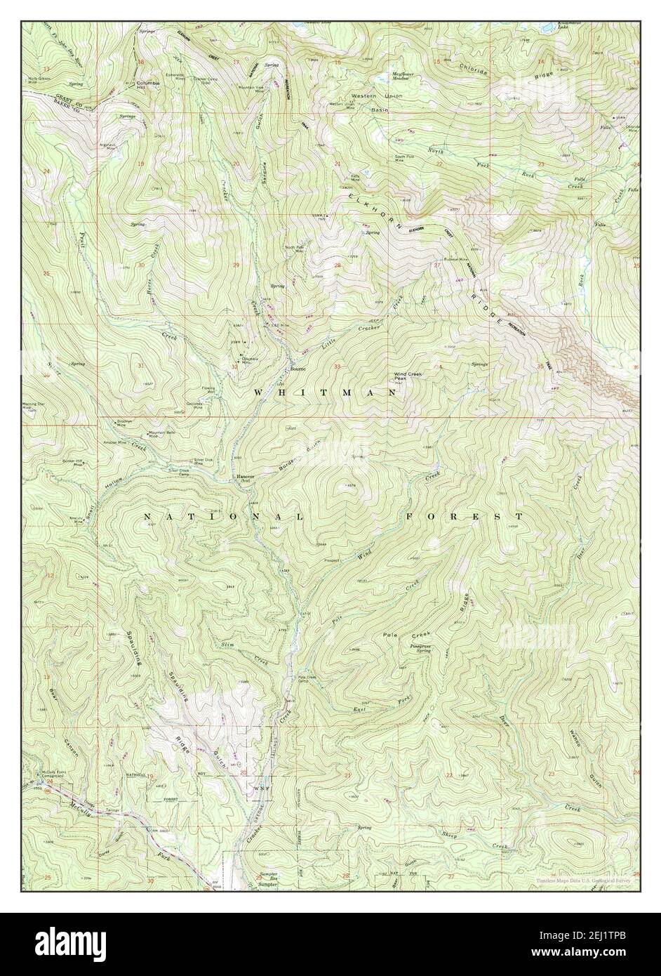 Bourne, Oregon, map 1972, 1:24000, United States of America by Timeless ...