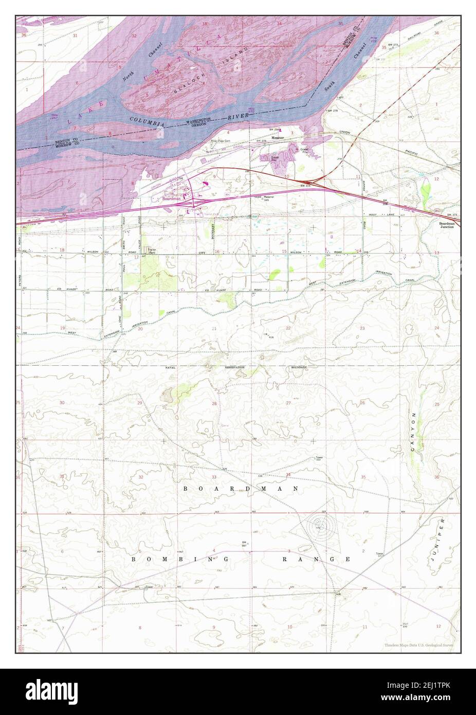Boardman, Oregon, map 1962, 1:24000, United States of America by ...