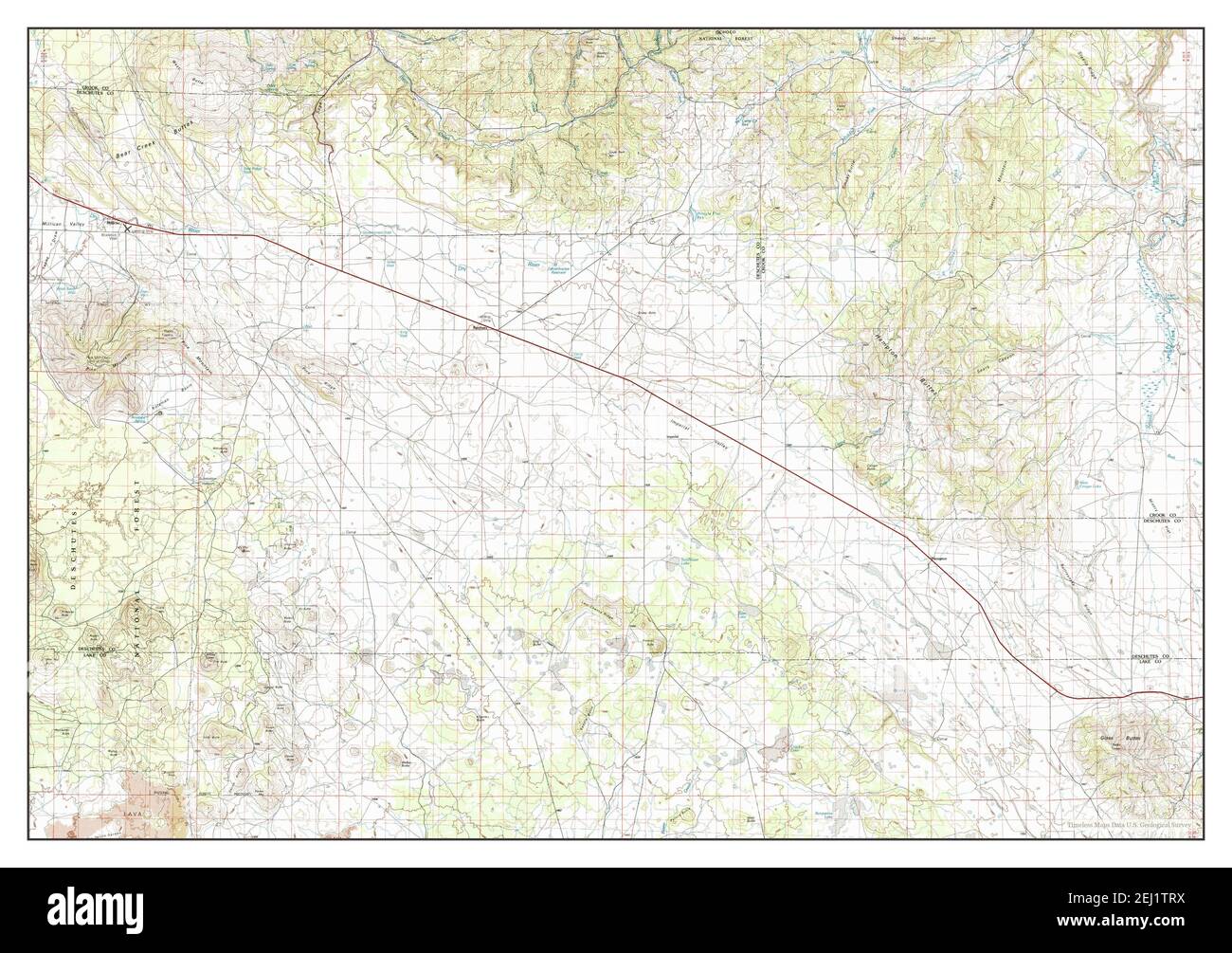 Brothers, Oregon, map 1983, 1:100000, United States of America by ...