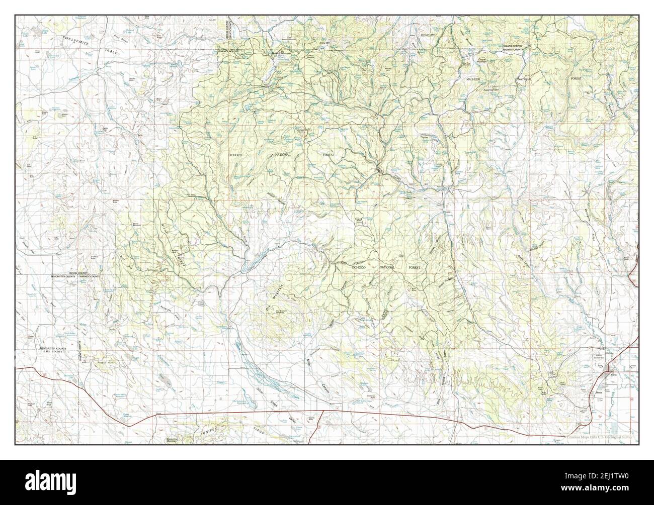 Map of burns oregon hi-res stock photography and images - Alamy