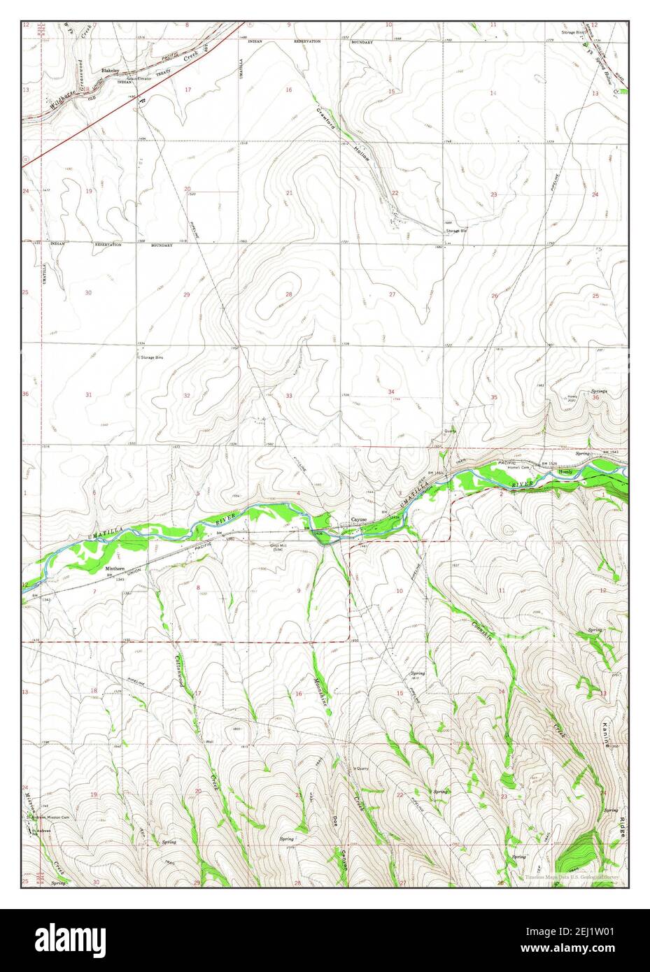 Cayuse, Oregon, map 1966, 1:24000, United States of America by Timeless ...