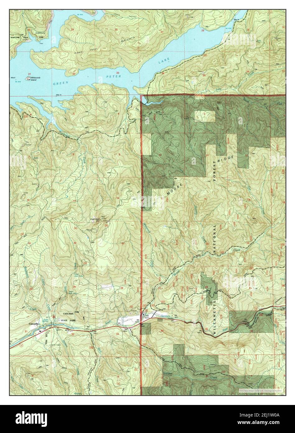 Cascadia, Oregon, map 1994, 1:24000, United States of America by ...