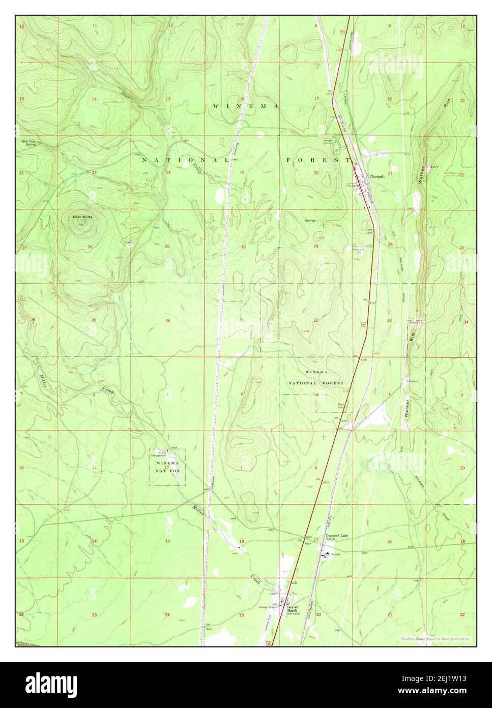 Map of chemult oregon hi-res stock photography and images - Alamy