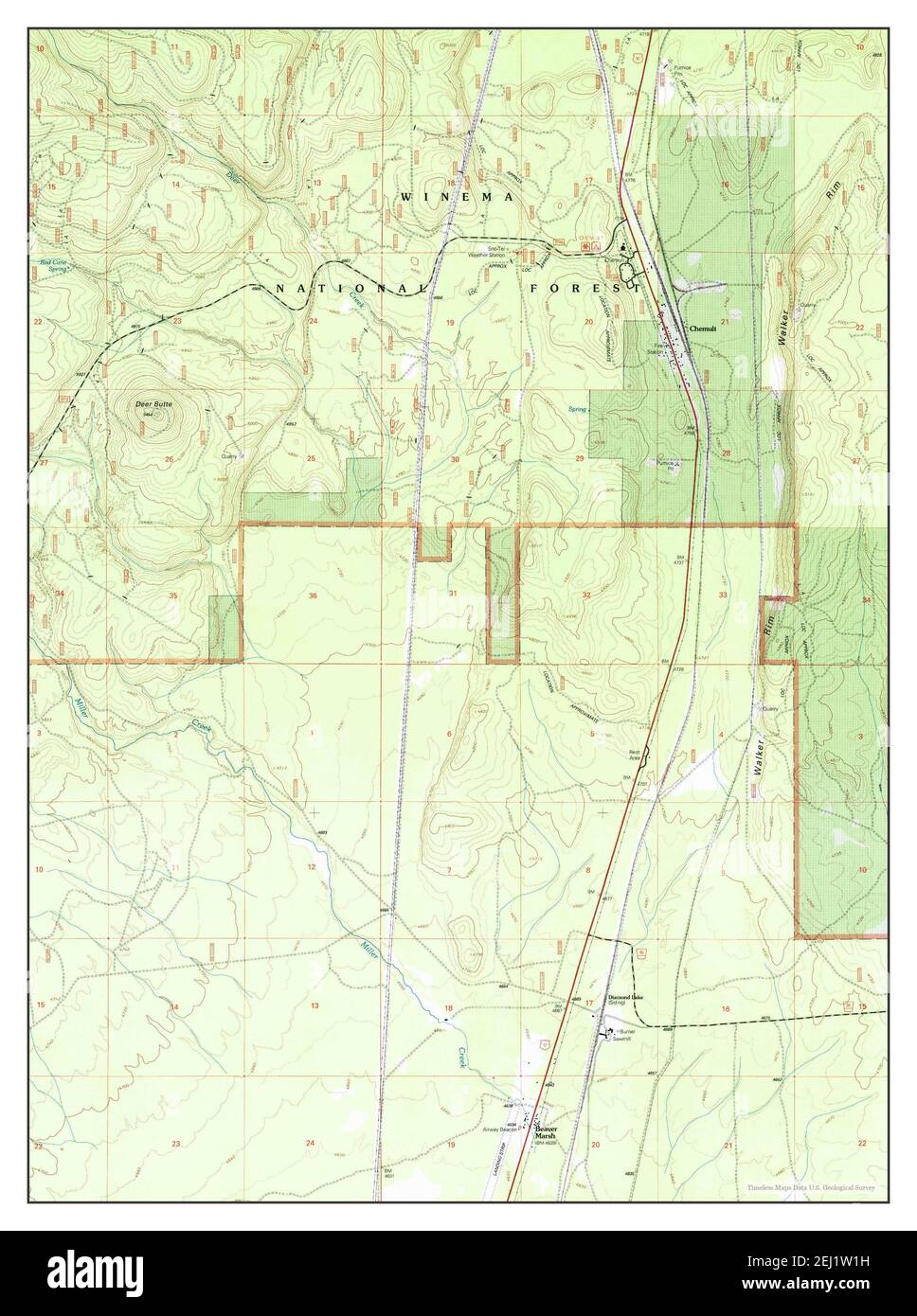 Chemult, Oregon, map 1999, 1:24000, United States of America by ...