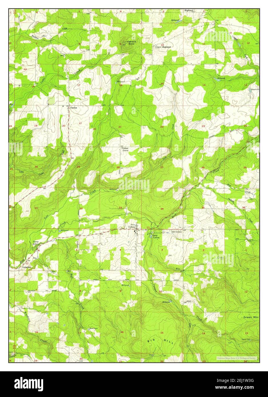 Colton, Oregon, map 1955, 1:24000, United States of America by Timeless ...
